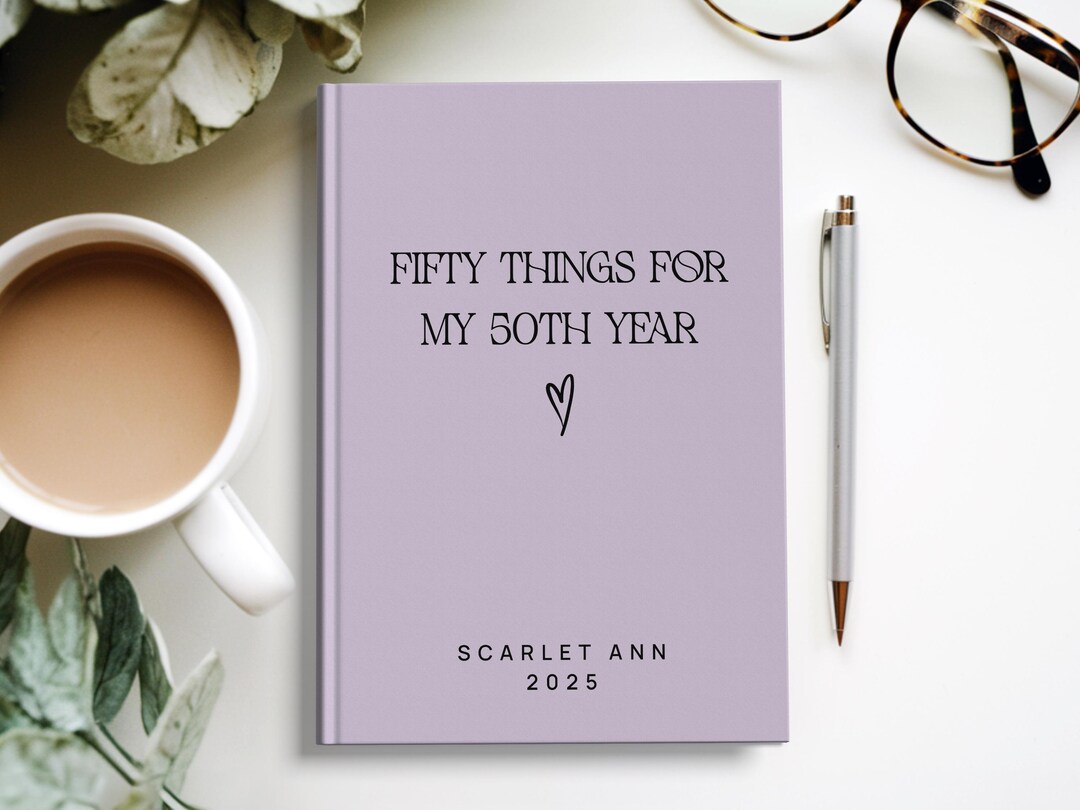 Personalized 50th Birthday Gift, 50 Things for My 50th Year Journal ...