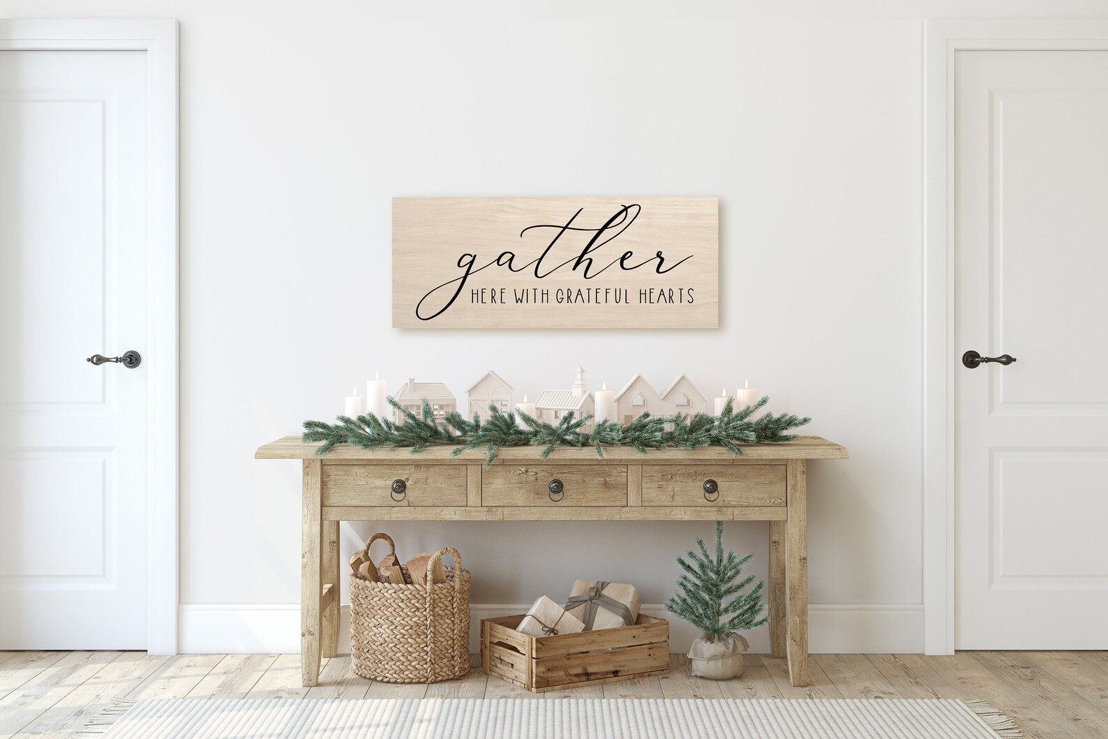Gather Here With Grateful Hearts Sign Gather Wood Sign - Etsy