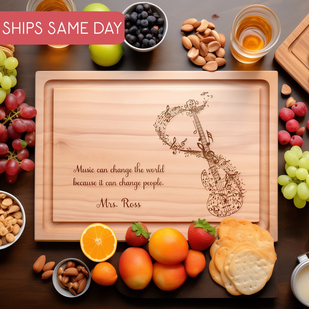 Music Note Cutting Board, Personalized Engraved Cutting Board, Music ...