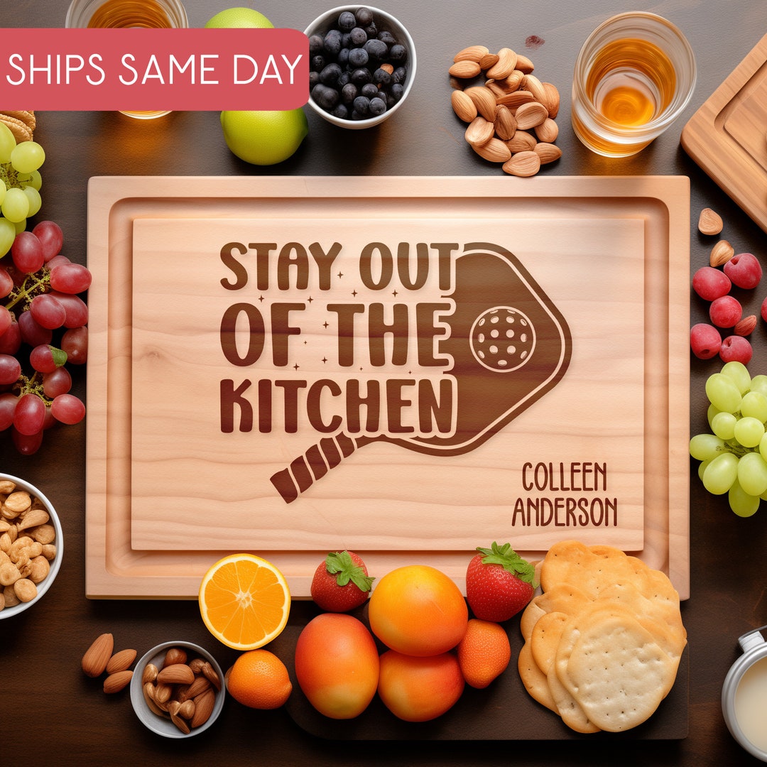 Custom Pickleball Paddle Cutting Board, Personalized Pickleball Gift ...