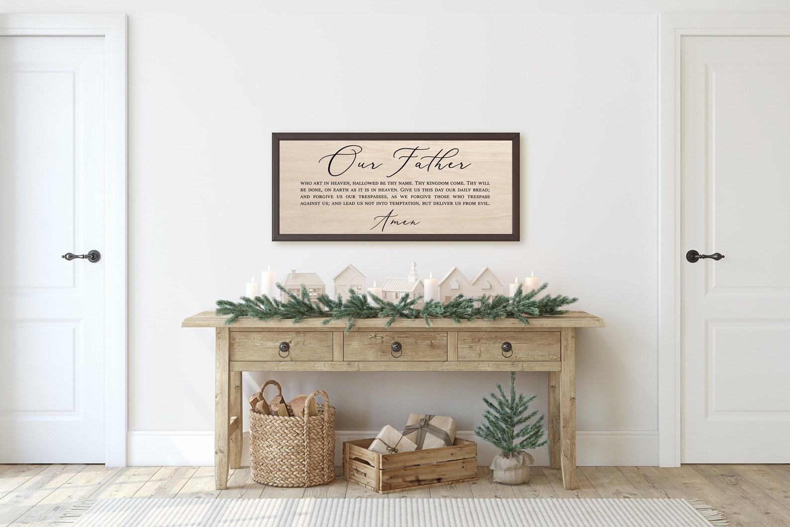 Our Father Sign Our Father Who Art in Heaven Christian Wall - Etsy