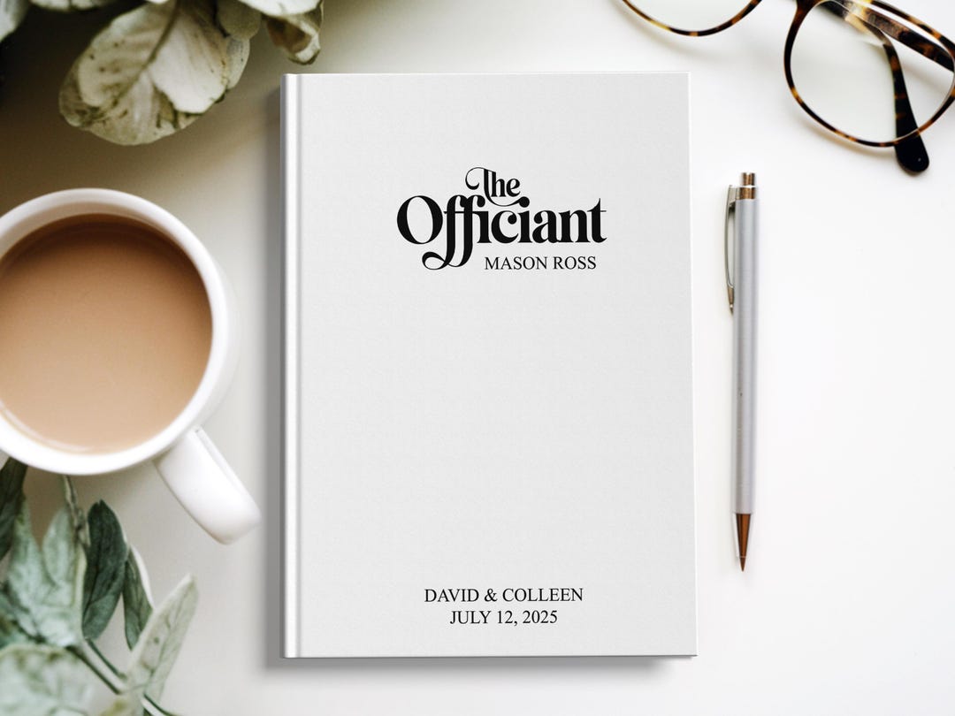 Personalized Wedding Officiant Notebook, Custom Wedding Journal, Gift ...