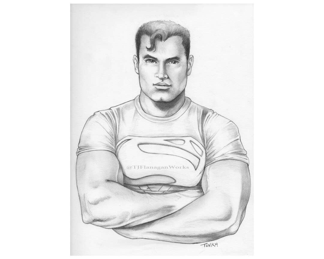 Original Gay Superboy Pencil Drawing / Jon Kent MALE ARTWORK / - Etsy