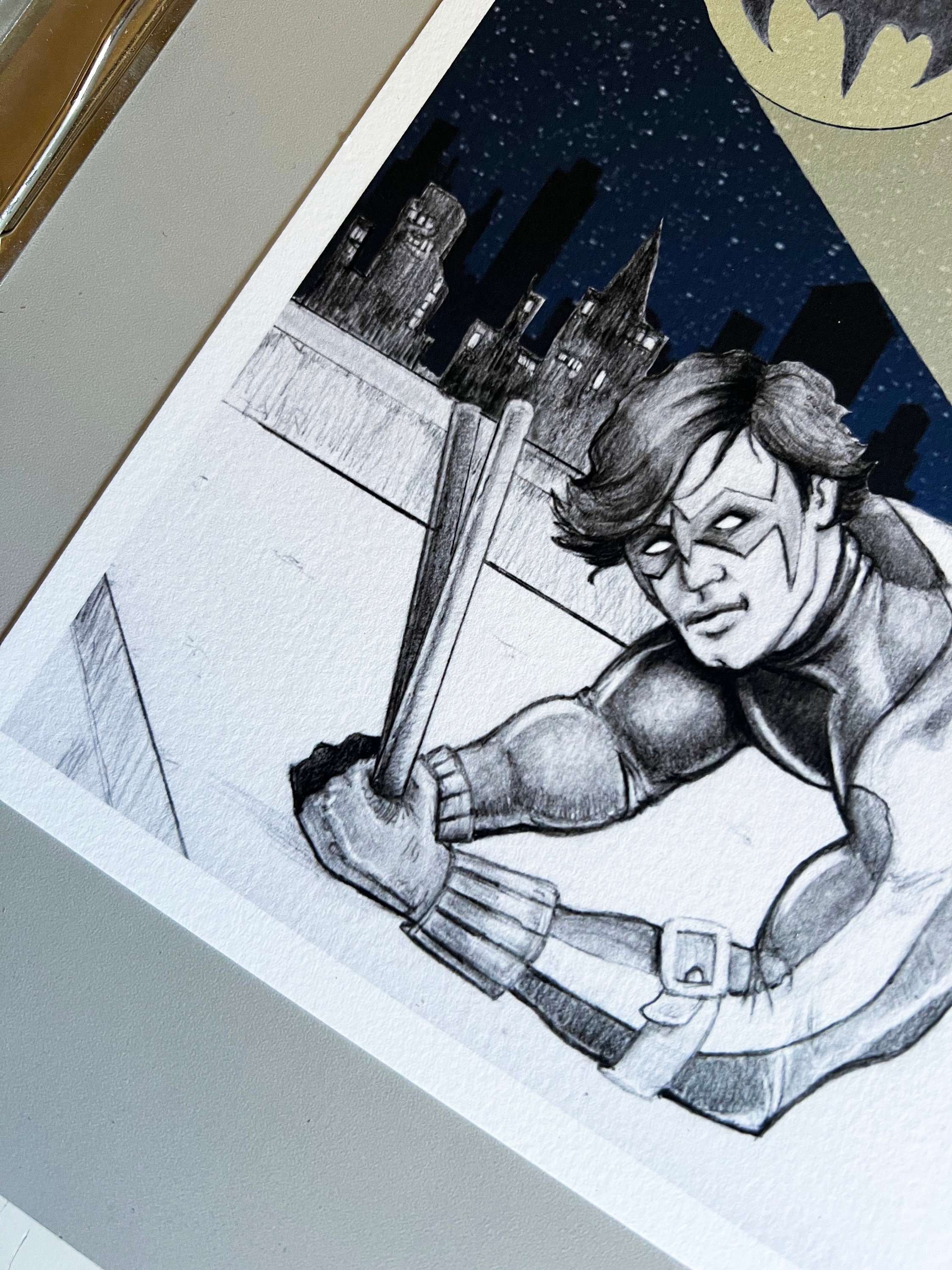 Nightwing Drawing In Pencil