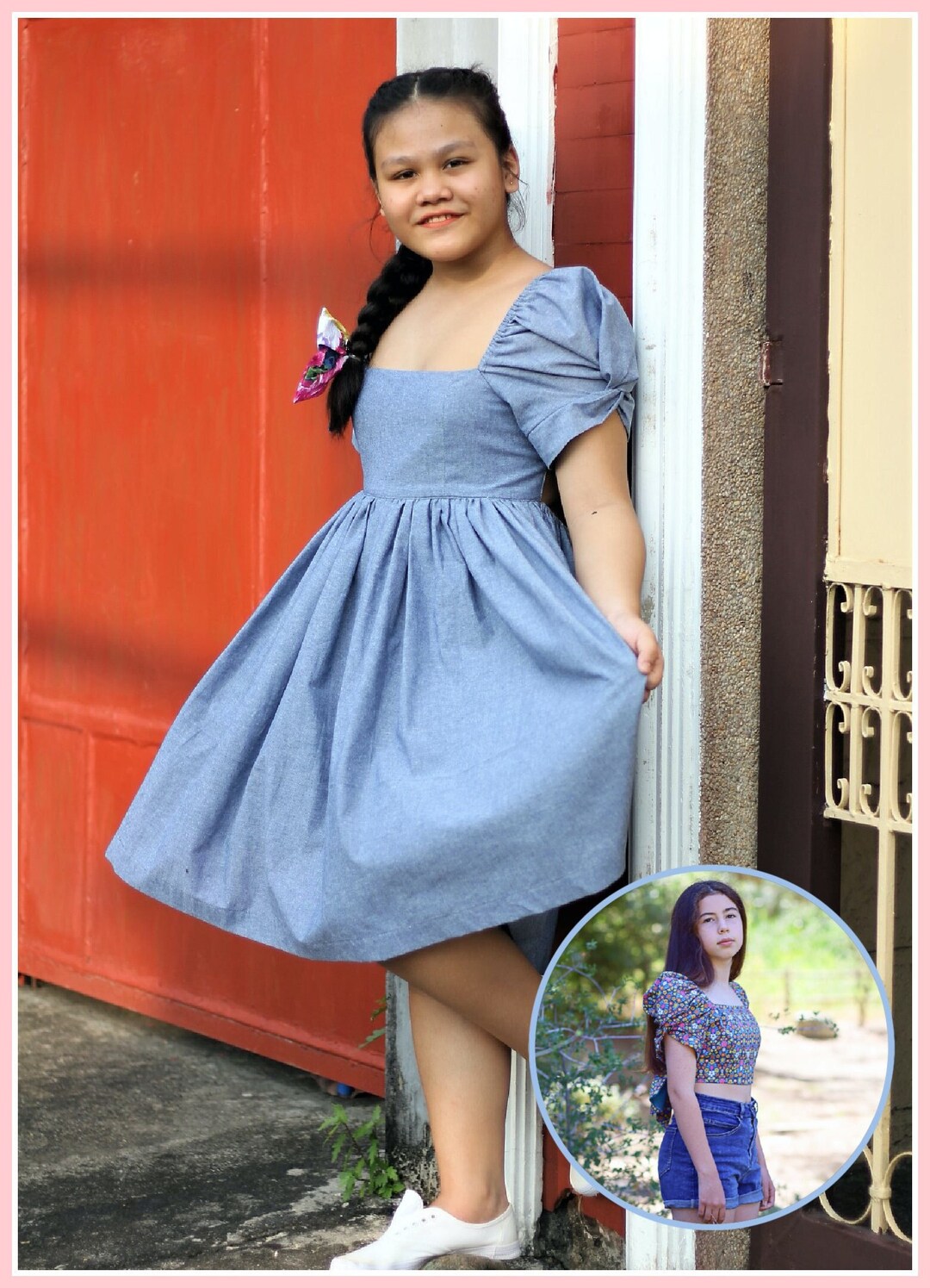 Tinley Tween Sizes:10-16 Crop Top and Dress/pdf Sewing Pattern and Step ...