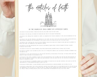 LDS PDF Printable: the Articles of Faith - Church of Jesus Christ of ...