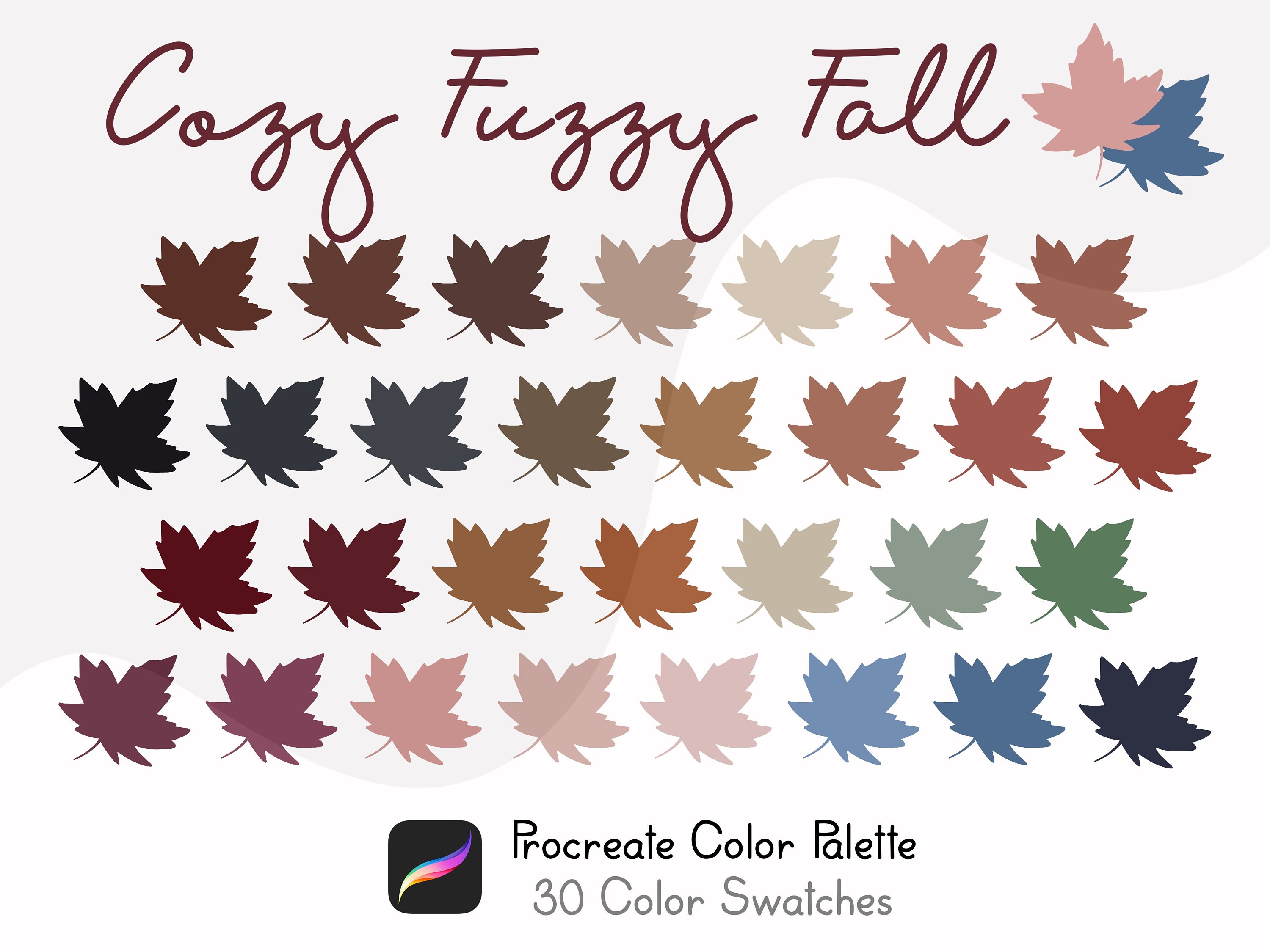 Cozy Fuzzy Fall Procreate Color Palette Fall Festival Color | Etsy