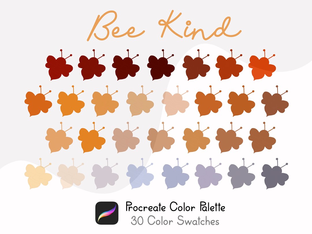 Bee Kind Procreate Color Palette Color Swatches iPad - Etsy