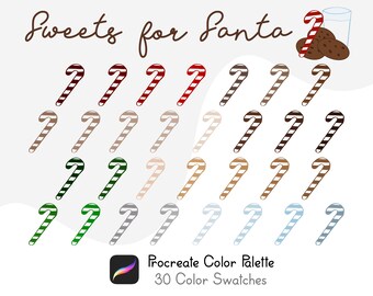 Christmas Procreate Color Palette Modern Muted Palette - Etsy