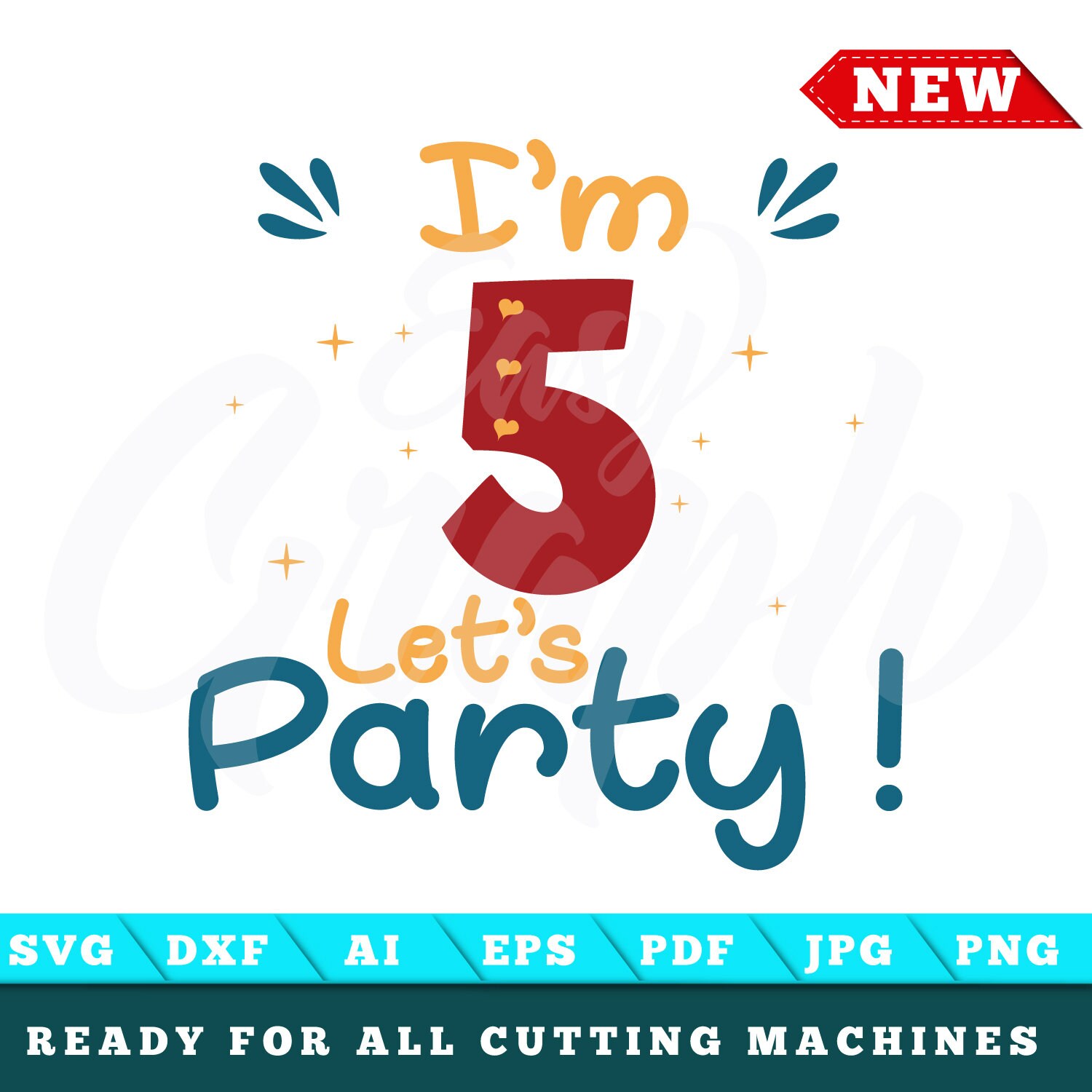 5 Year Old Svg ,birthday Party,party Svg, Birthday Shirt Svg,lets Party ...