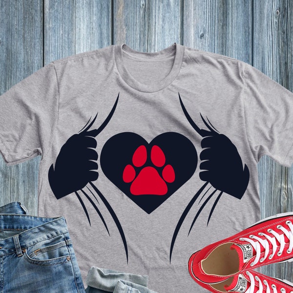 Rip Paw Print Svg - Etsy