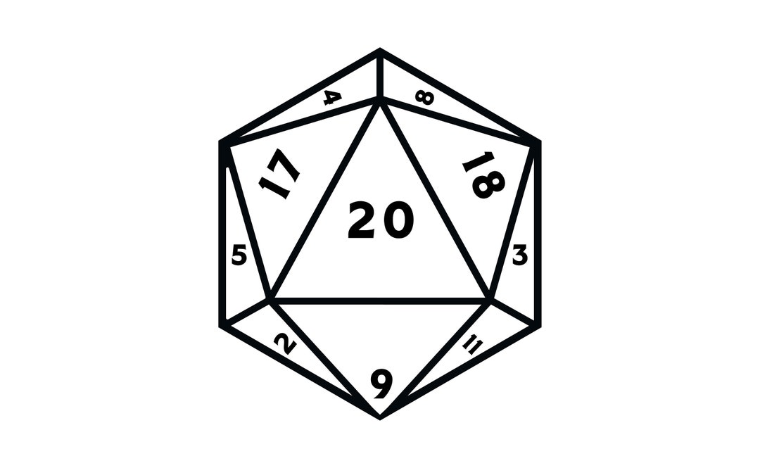D20 Dice SVG | RPG Dice SVG for Cricut & Silhouette | 20 Sided Die ...