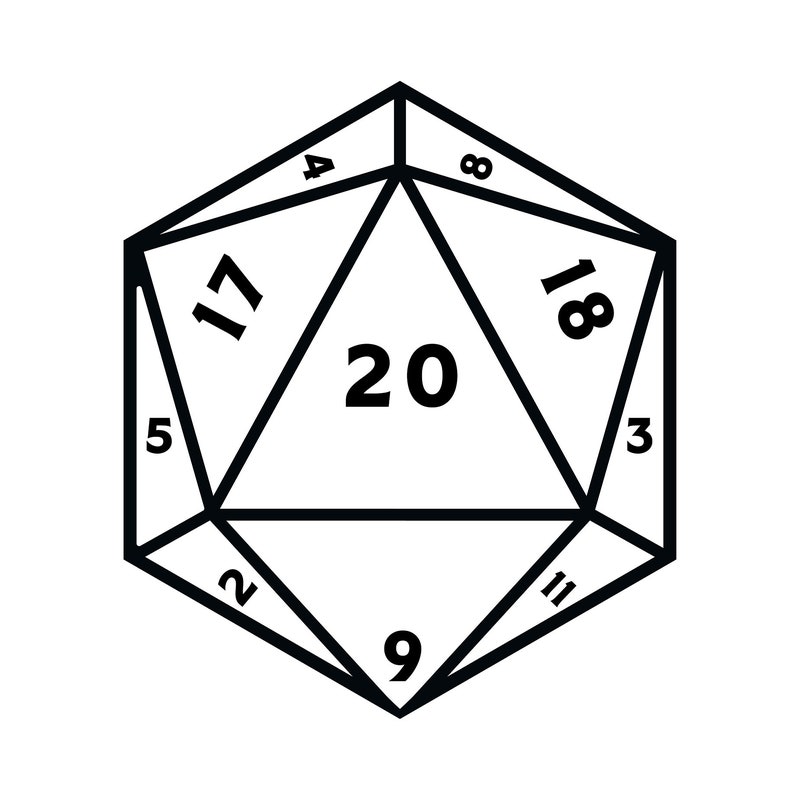 D20 Svg Cuts File - Etsy