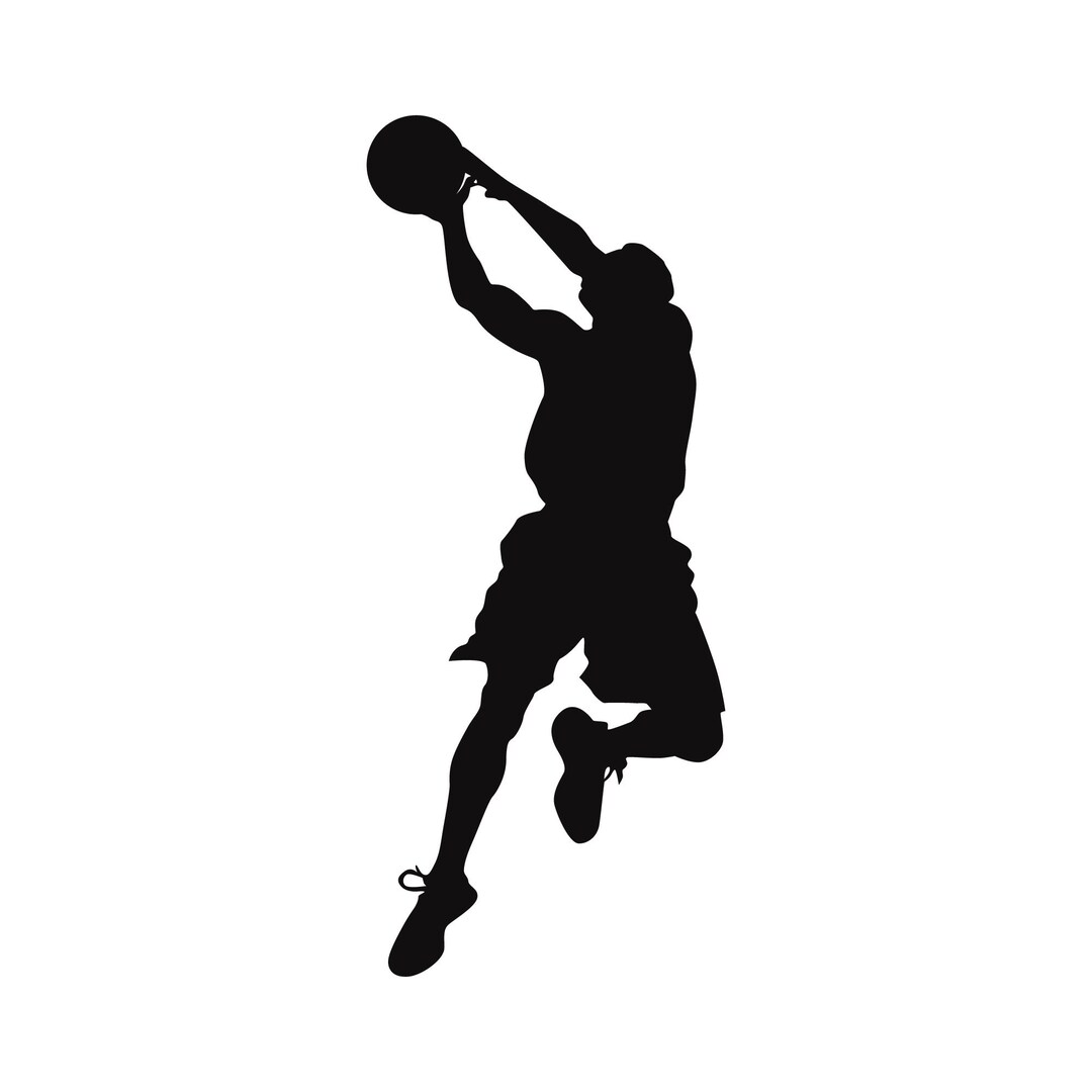 Basketball Player Dunking Svg, Dxf, Eps, Ai, Vector Files for ...