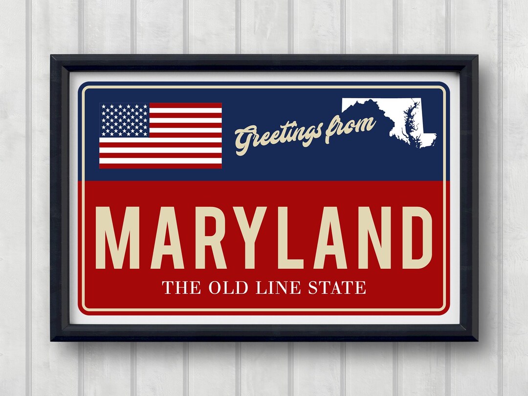 Maryland SVG, the Old Line State Digital Design, State Map Cricut File ...