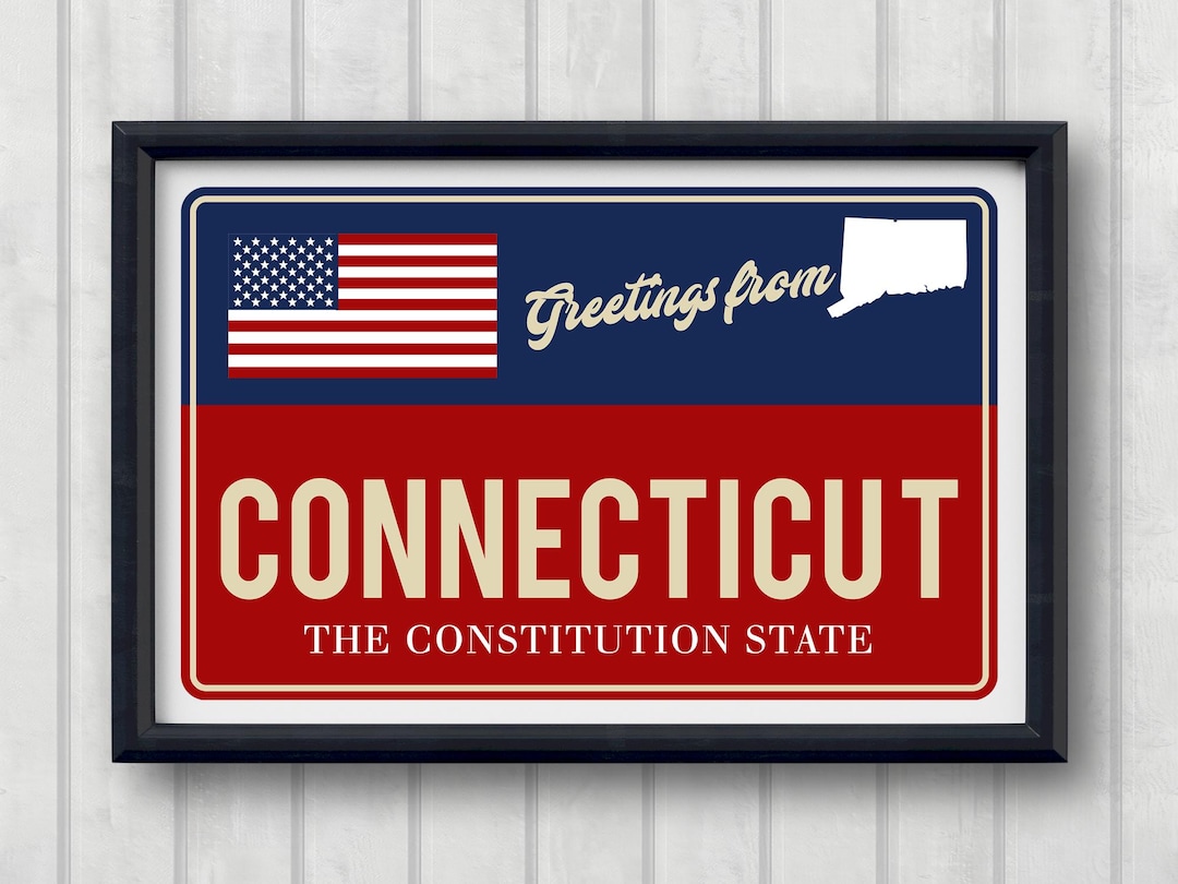 Connecticut Svg,constitution State Digital Design,state Map Cricut File ...