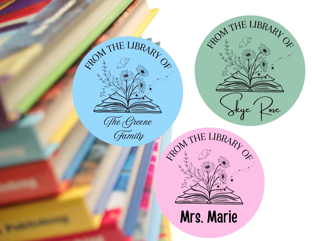 Book Sticker Label, From the Library of Sticker Page, Teacher Label - Etsy