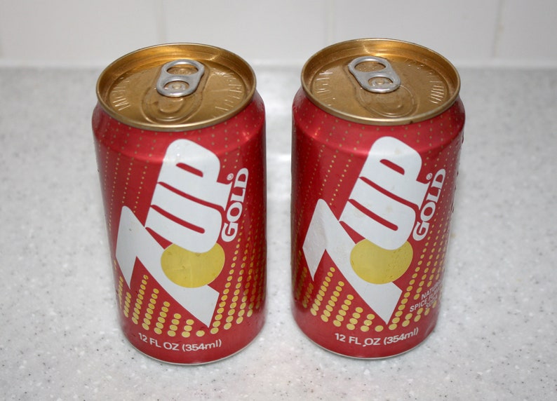 7 up Gold Cans Discontinued Soda From 1988 Rare Cans Spice Beverage - Etsy
