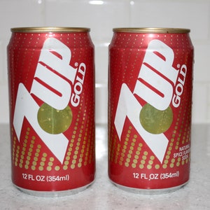 7 up Gold Cans - Discontinued Soda From 1988 - Rare Cans - Spice ...