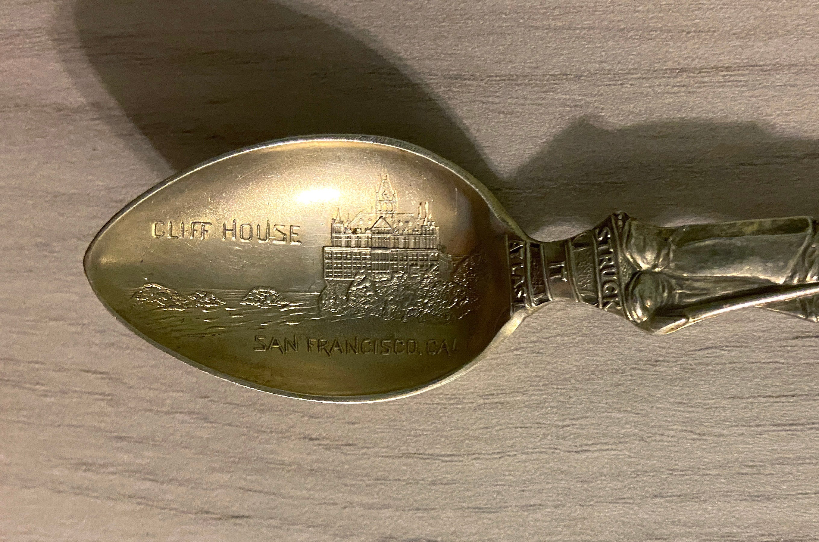 Cliffhouse San Francisco Miner Spoon Full Figure 1900-1940 Sterling ...
