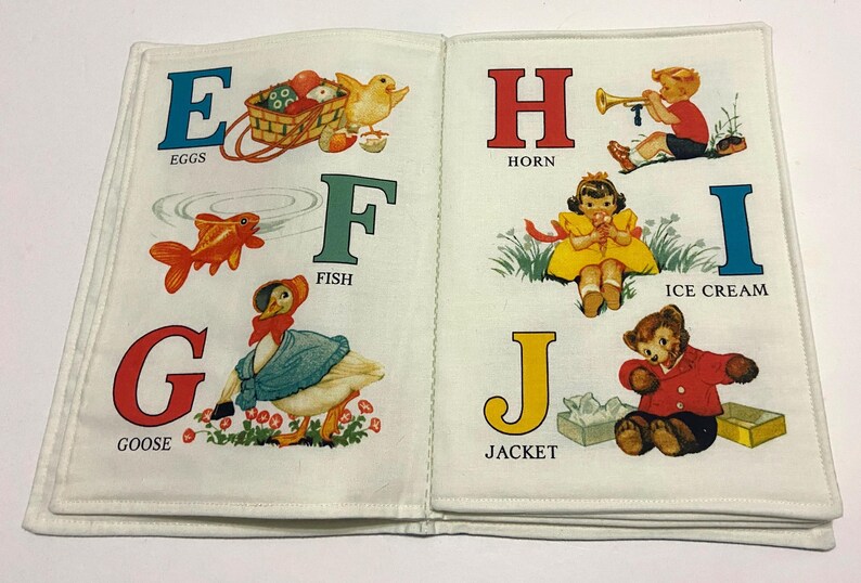 Alphabet Picture Book ABC Fabric Book (sewn) - Etsy