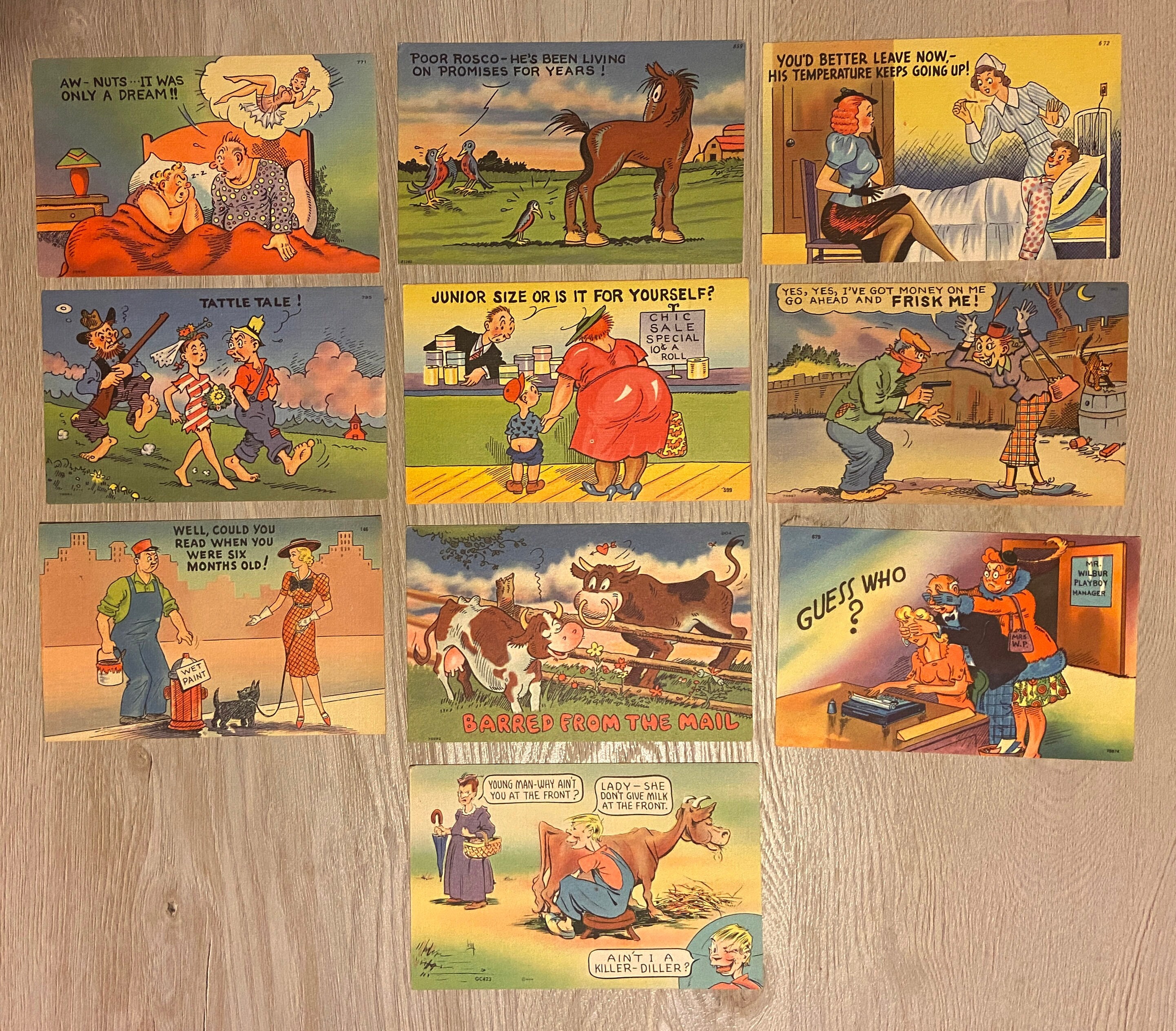 1930s Comic Postcard - Etsy