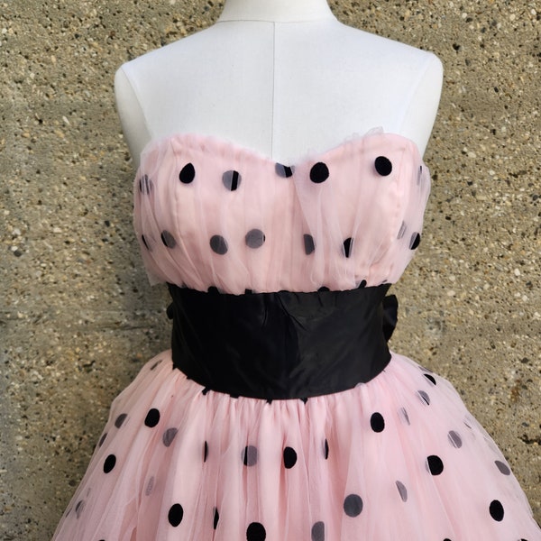 Polka Dot Prom Dress - Etsy