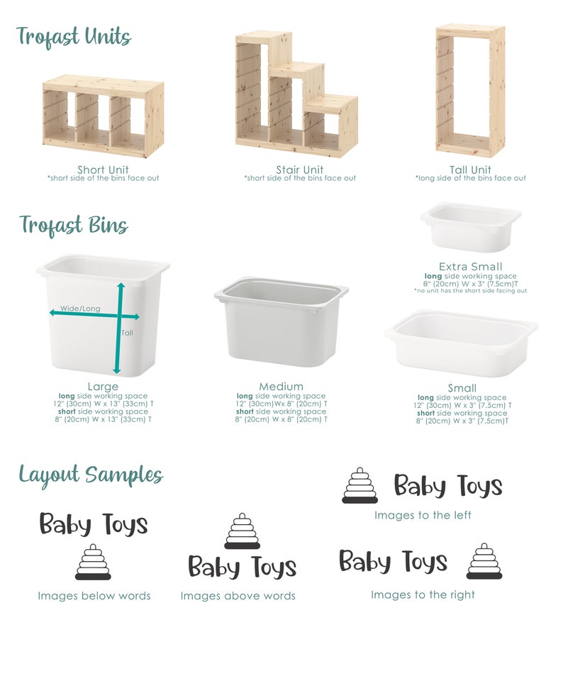 Playroom Vinyl Labels Trofast IKEA Bins Custom Toy Labels - Etsy Australia