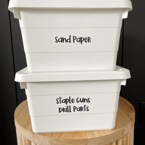 Vinyl Storage Labels Custom Organization Labels Bin Labels Storage ...