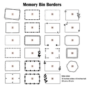 Border Design Memories Bin Labels • Kids' School Labels • Name Keepsake ...