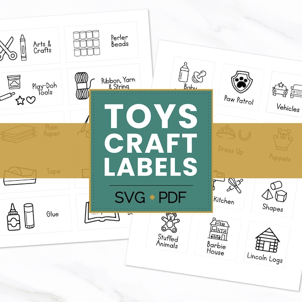 Printable Toy Bin Labels | Boys and Girls Toy Box Labels | Toy Labels ...