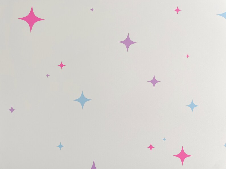 Star Vinyl Decals Sparkle Wall Decals 4 Point Star Vinyl - Etsy