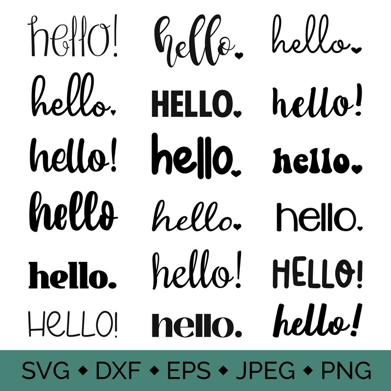 Hello Svg - Etsy Canada