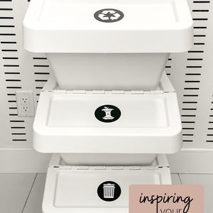 Garbage Bin Symbols • Recycle Sorting SVG Files • Food Scraps Compost ...