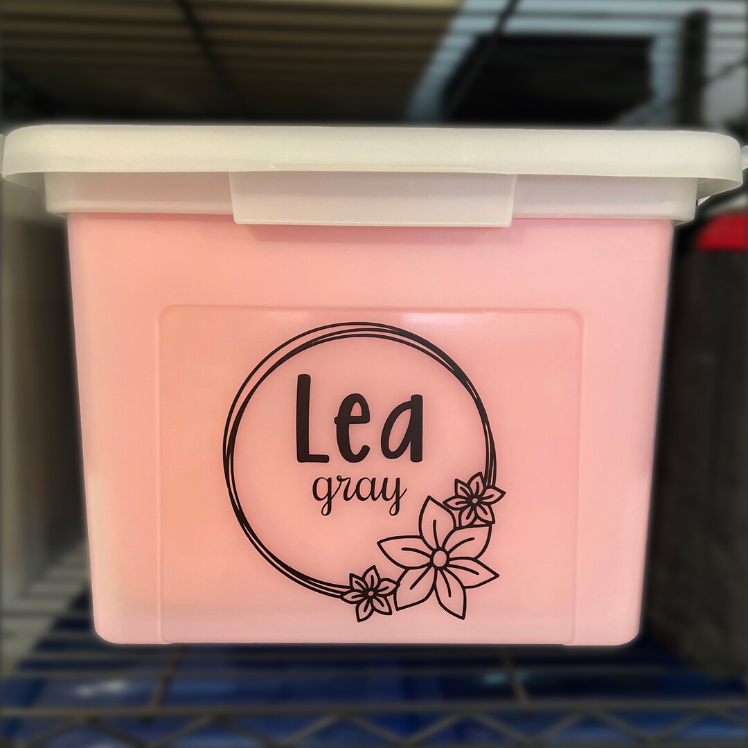 Circle Border Design Memories Bin Labels Kids' School Labels Name ...