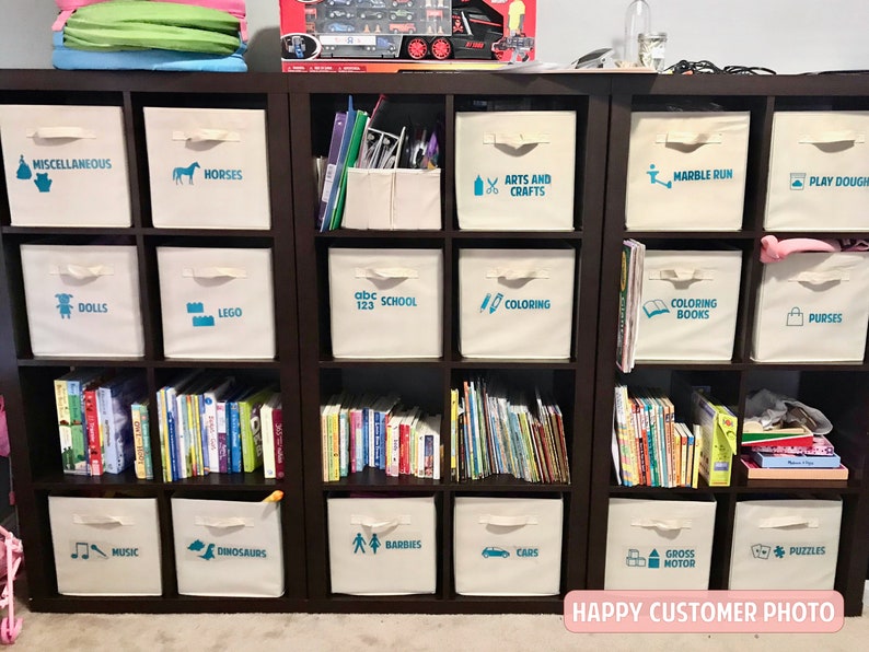 Playroom Vinyl Labels Kallax IKEA Storage Drona Custom Toy - Etsy