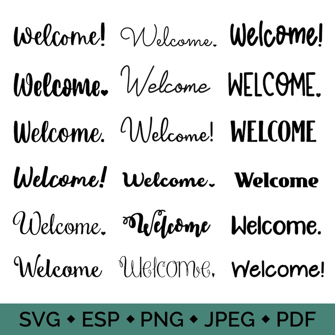 Welcome SVG Bundle Welcome Cut File SVG File for Cricut Cut Files for ...