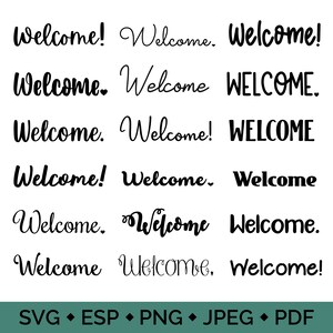 Welcome SVG Bundle Welcome Cut File SVG File for Cricut Cut Files for ...