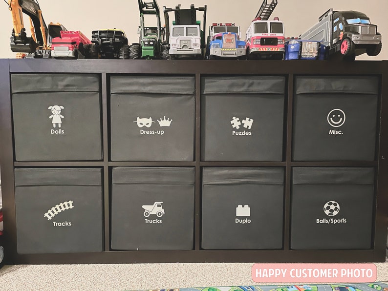 Playroom Vinyl Labels Kallax IKEA Storage Drona Custom Toy - Etsy