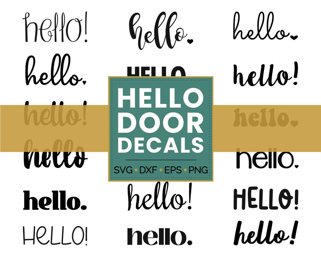 Hello SVG Bundle • Hello Cut File • SVG File for Cricut • Cut Files for ...