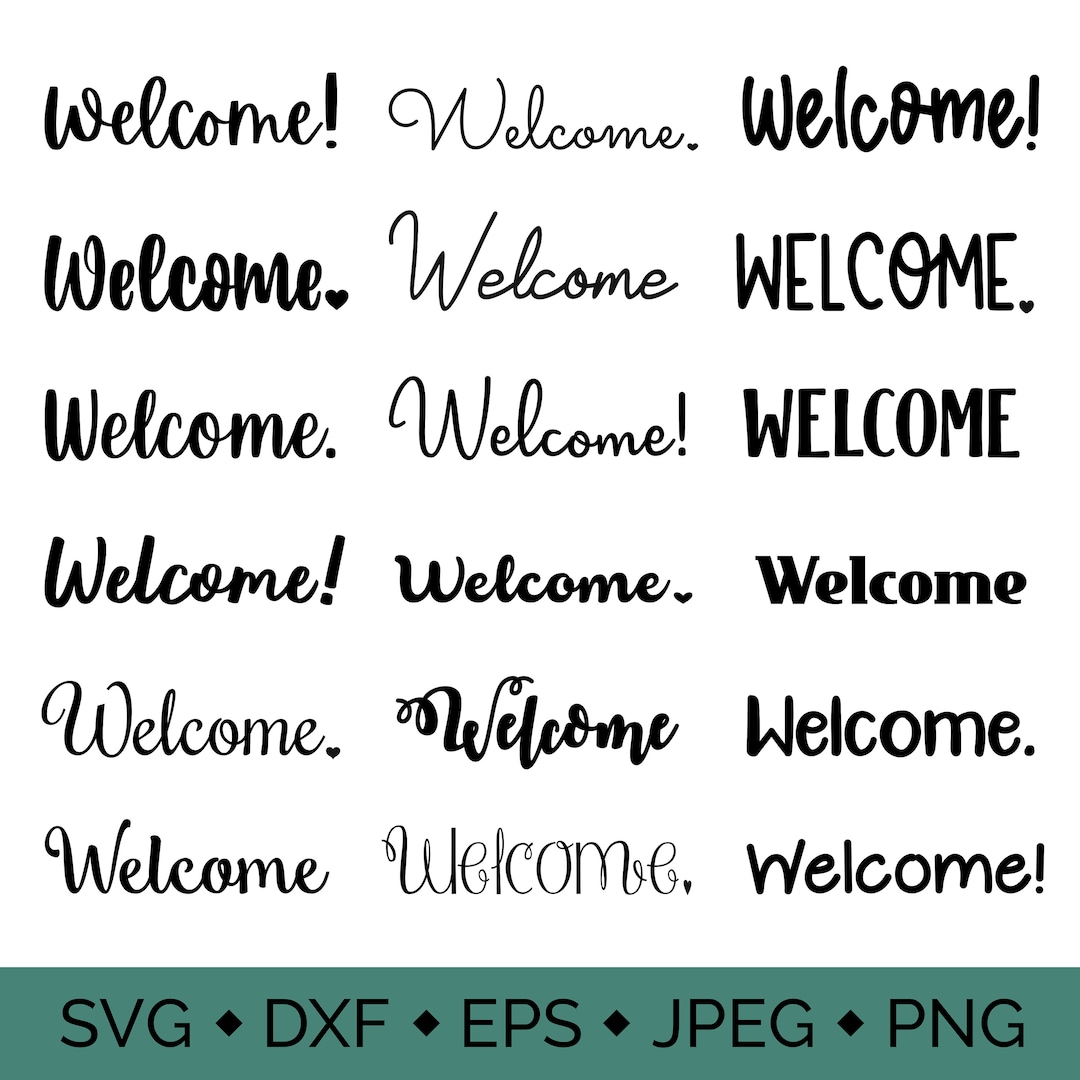 Welcome SVG Bundle Welcome Cut File SVG File for Cricut Cut Files for ...
