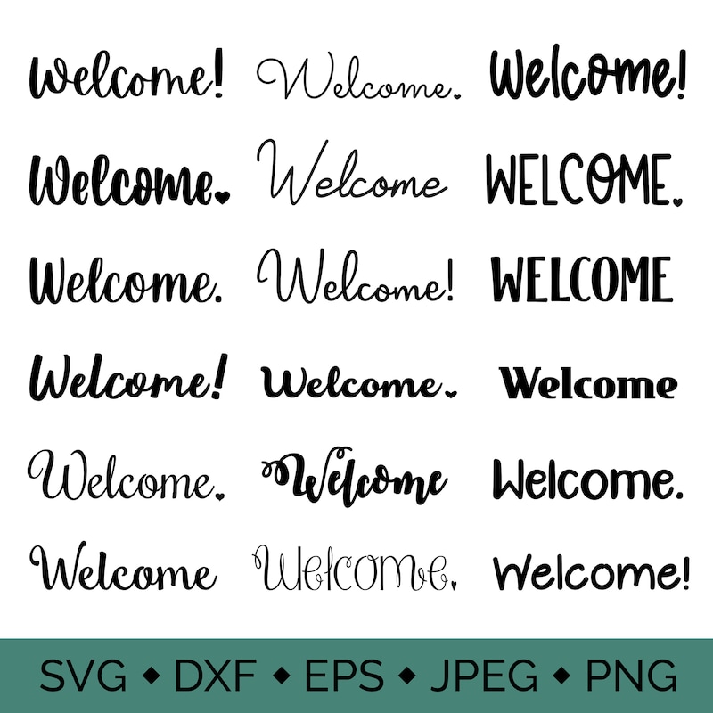 Welcome Svg - Etsy