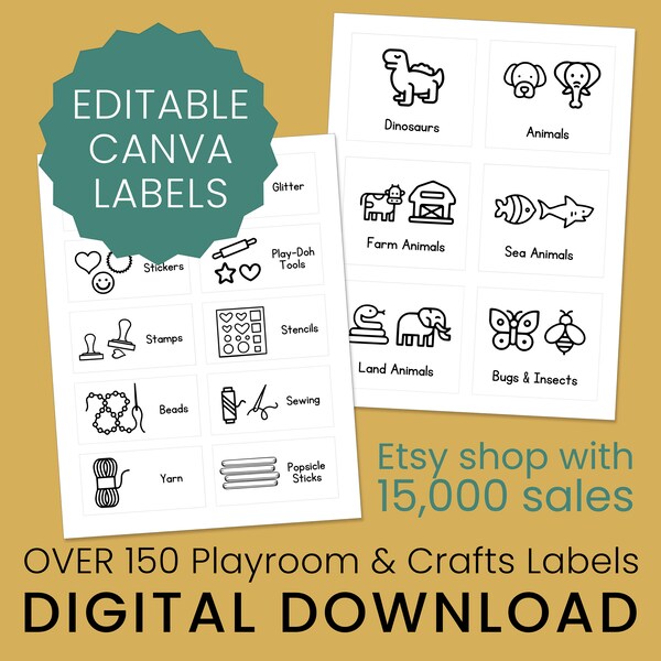 Toy Bin Labels - Etsy