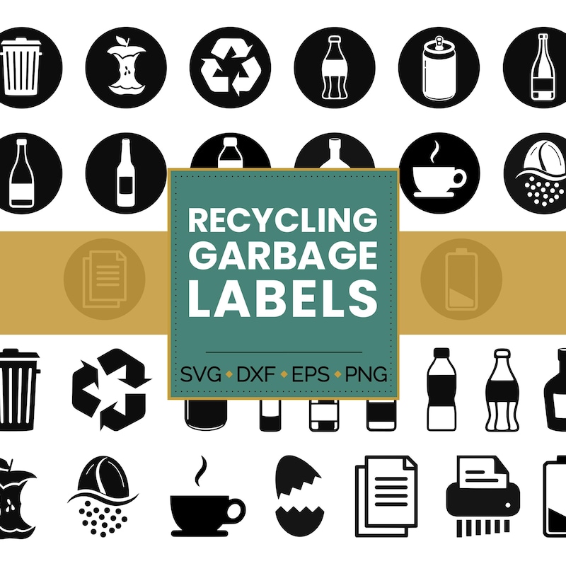 Trash Recycle Symbols - Etsy