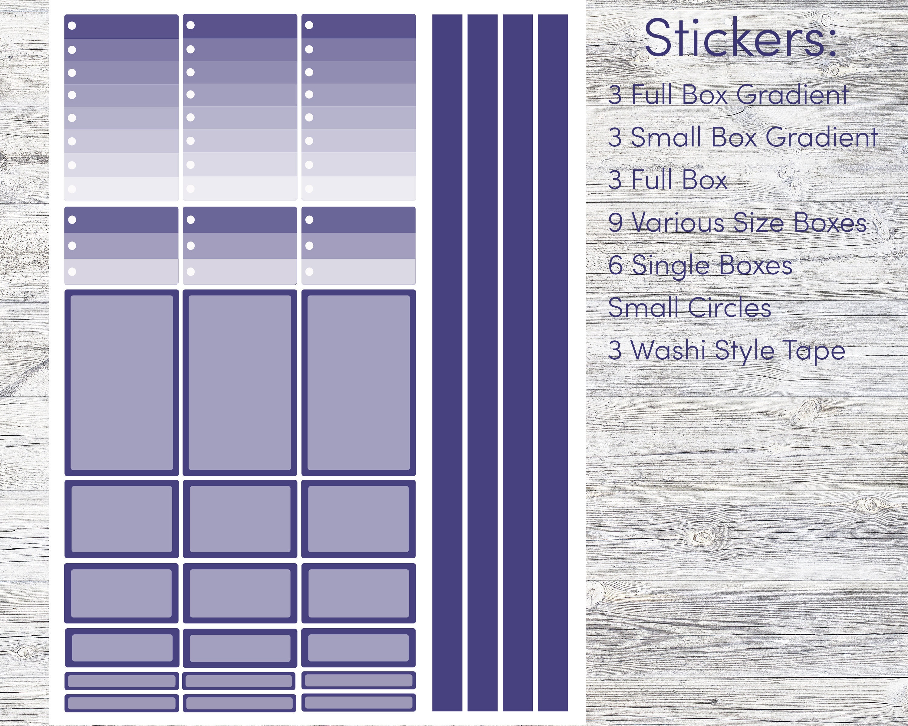Blue Planner Stickers for Weekly Planner Digital Printable - Etsy