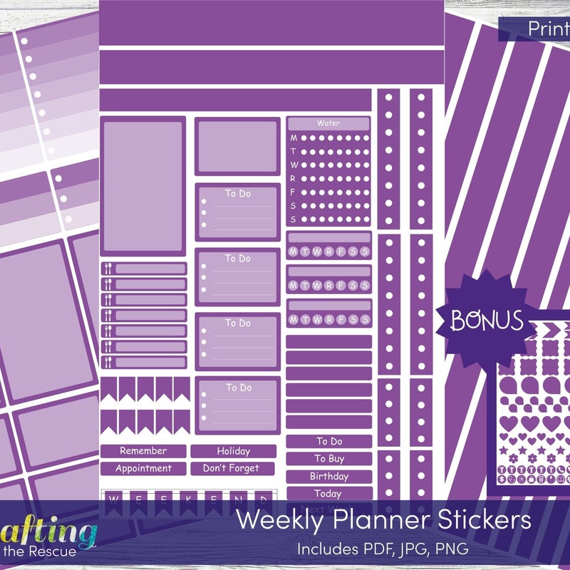 Purple Stickers - Etsy