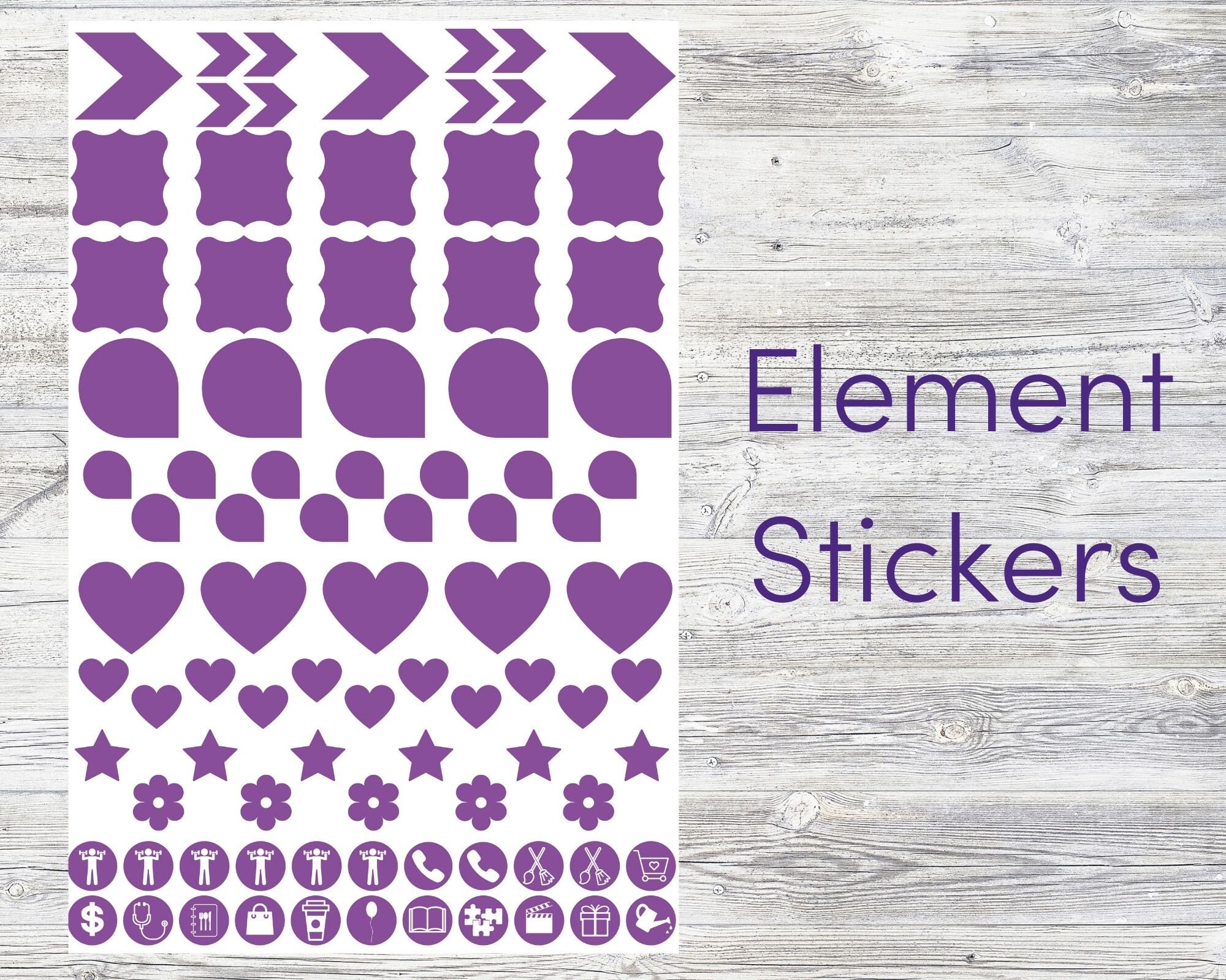 Printable Purple Planner Stickers for Happy Planner Printable Purple ...