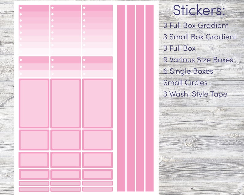 Pink Planner Stickers for Weekly Planner Digital Printable Planner ...
