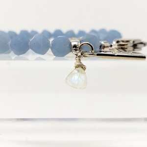 Star Cut Angelite Gemstone Bracelet Trillion Cut Rainbow - Etsy