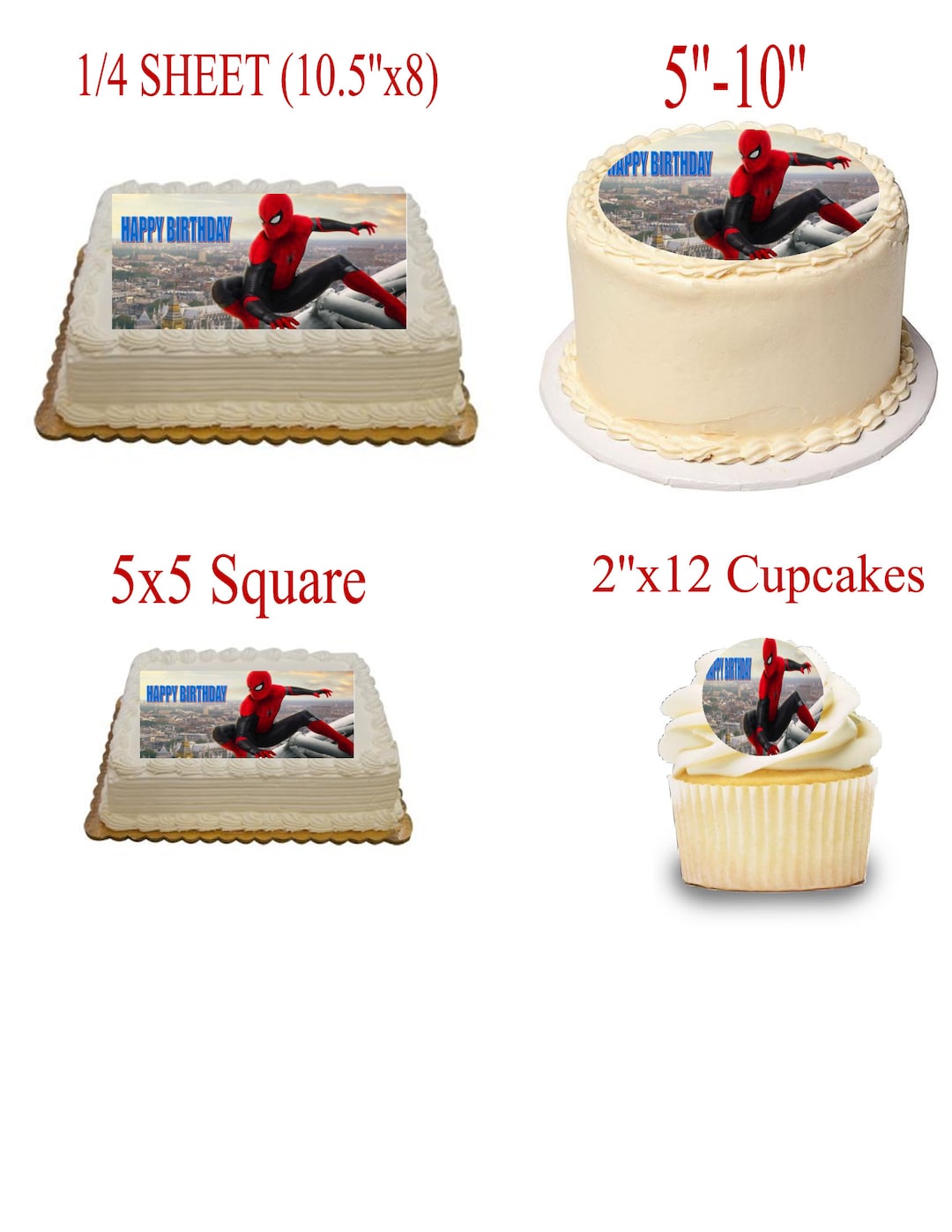 Spider-man Edible Cake Topper/icing Sheet - Etsy